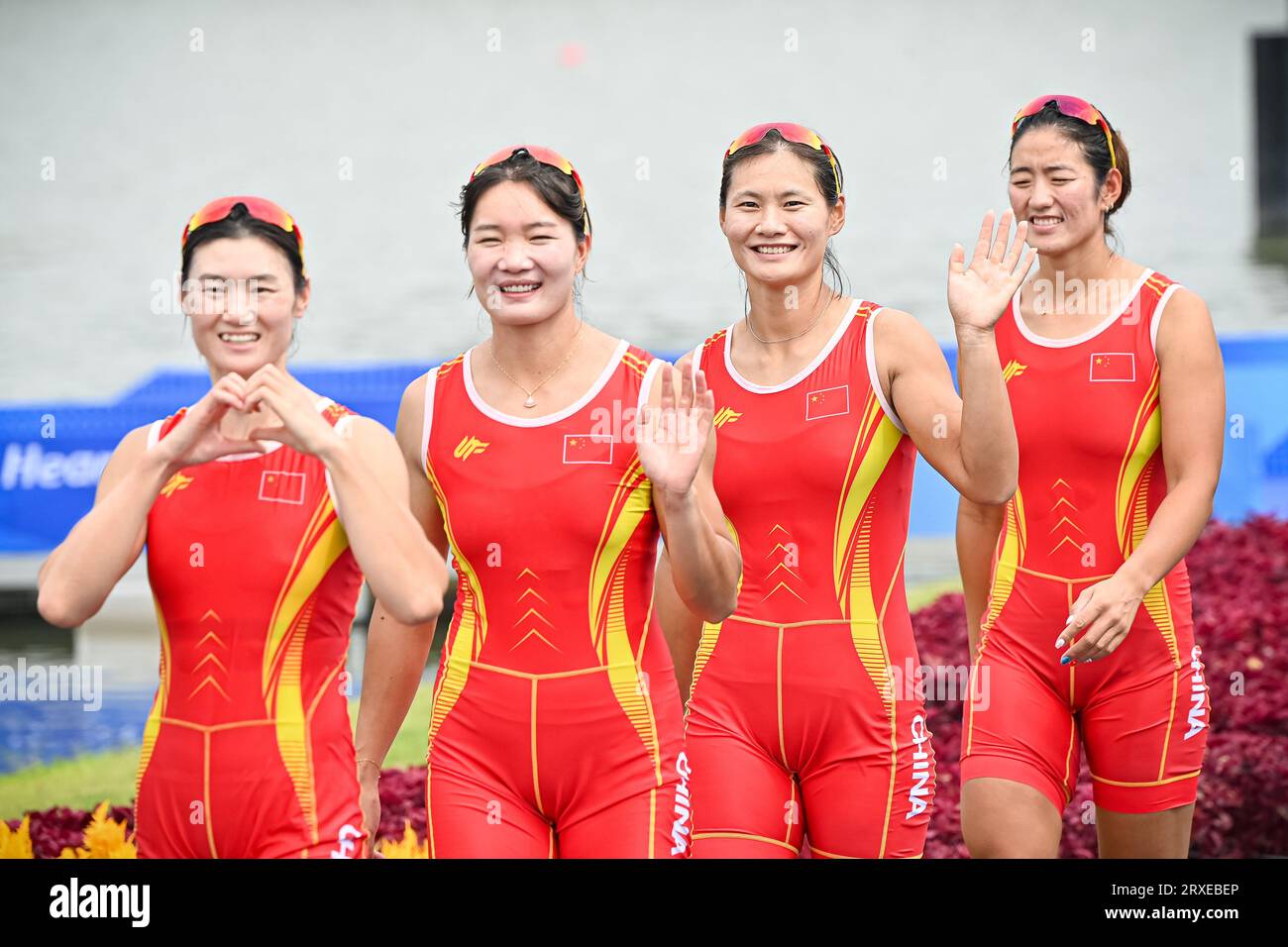 Hangzhou, China's Zhejiang Province. 25th Sep, 2023. Chen Yunxia, Zhang Ling, Lyu Yang and Cui ...