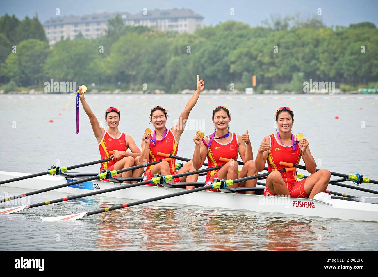 Hangzhou, China's Zhejiang Province. 25th Sep, 2023. Chen Yunxia, Zhang ...