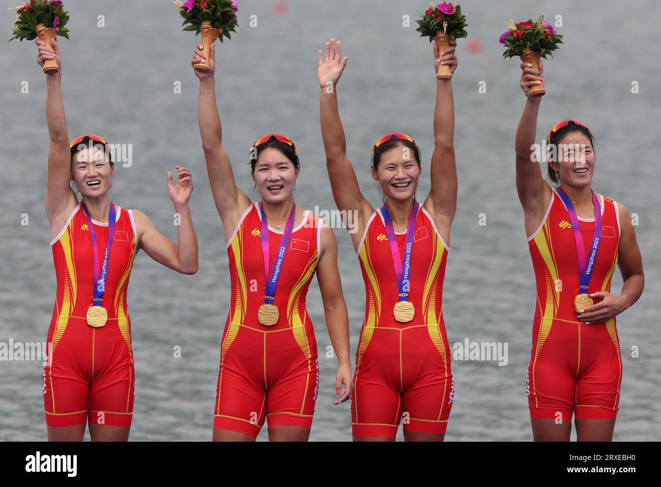 Hangzhou, China's Zhejiang Province. 25th Sep, 2023. Gold medalists ...