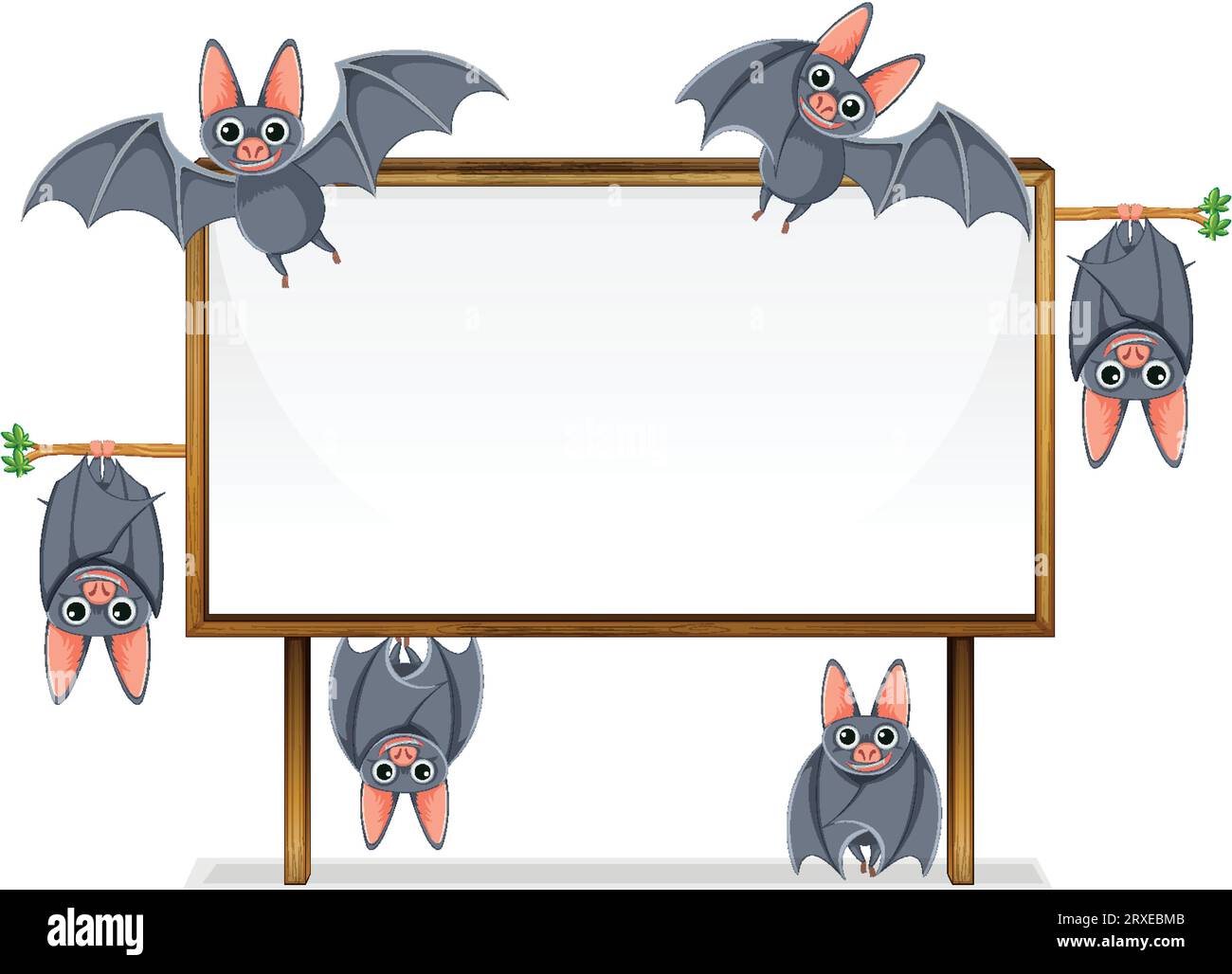 Vector cartoon illustration of bats in various poses Stock Vector Image ...