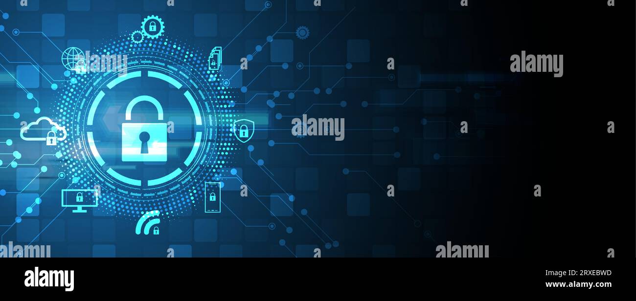internet digital syber security technology concept for business ...