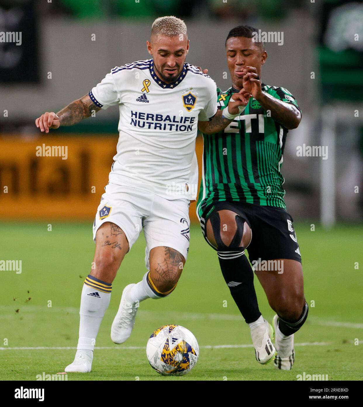 Austin, Texas. September 24, 2023: Los Angeles Galaxy midfielder Diego ...