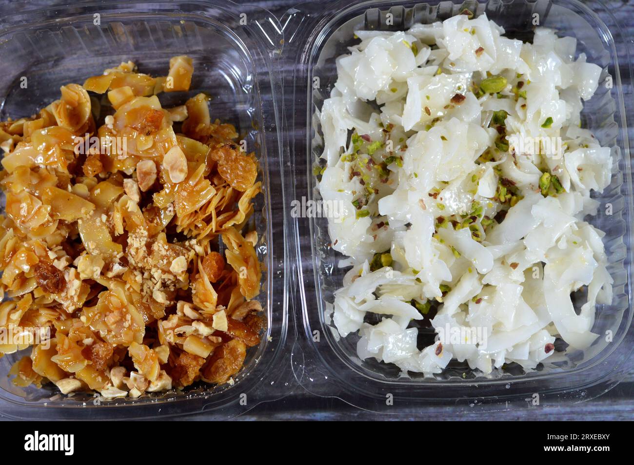 Background of Hamam and Ladida of Eastern candy made of pieces of ...