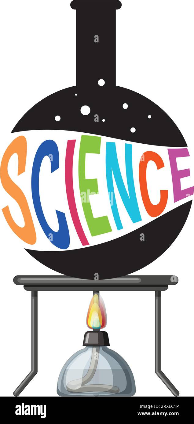 Vector cartoon illustration of science lab tools and equipment Stock ...