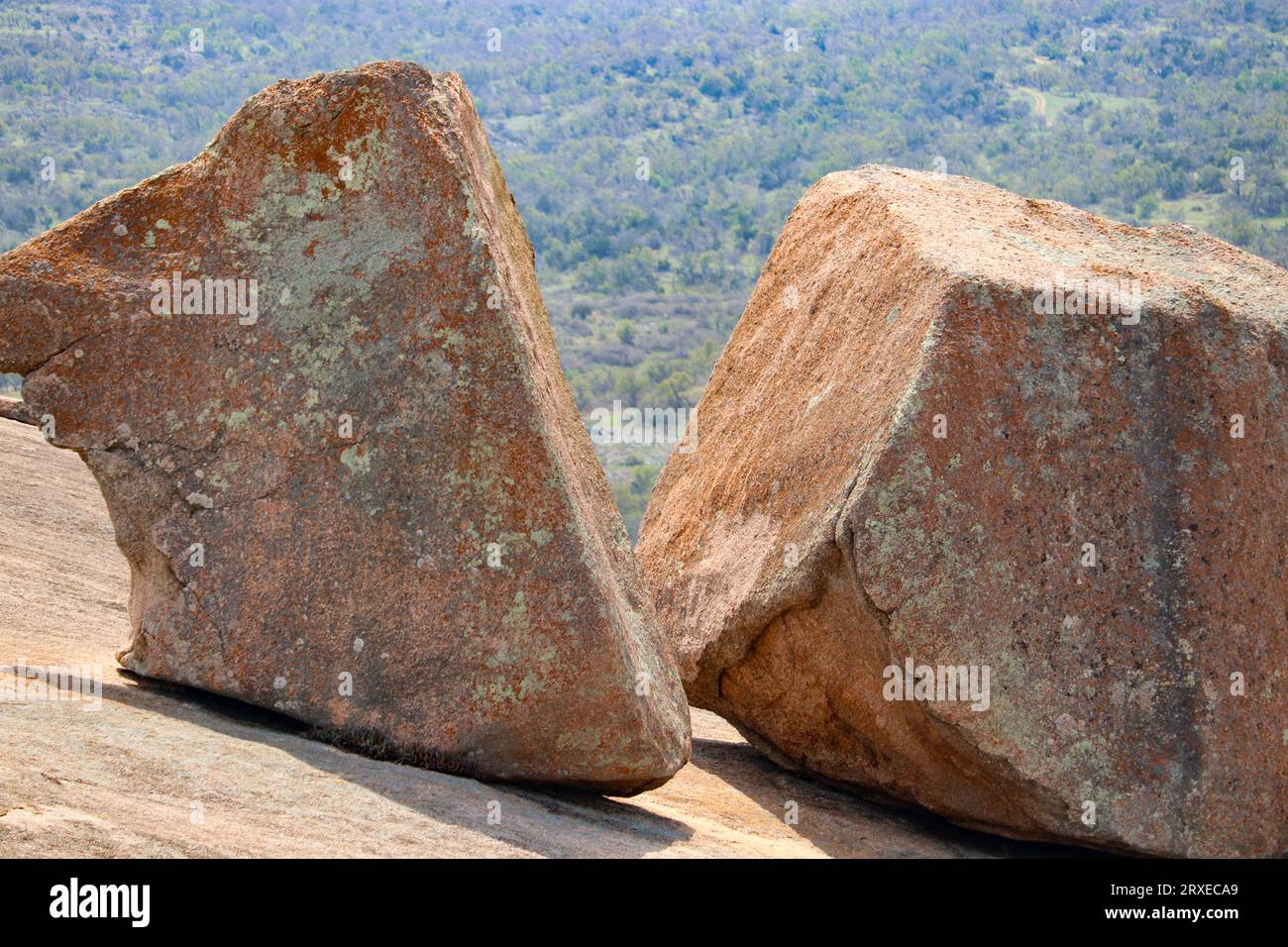 Granite geological stone and rock formations in the Texas Hill Country ...