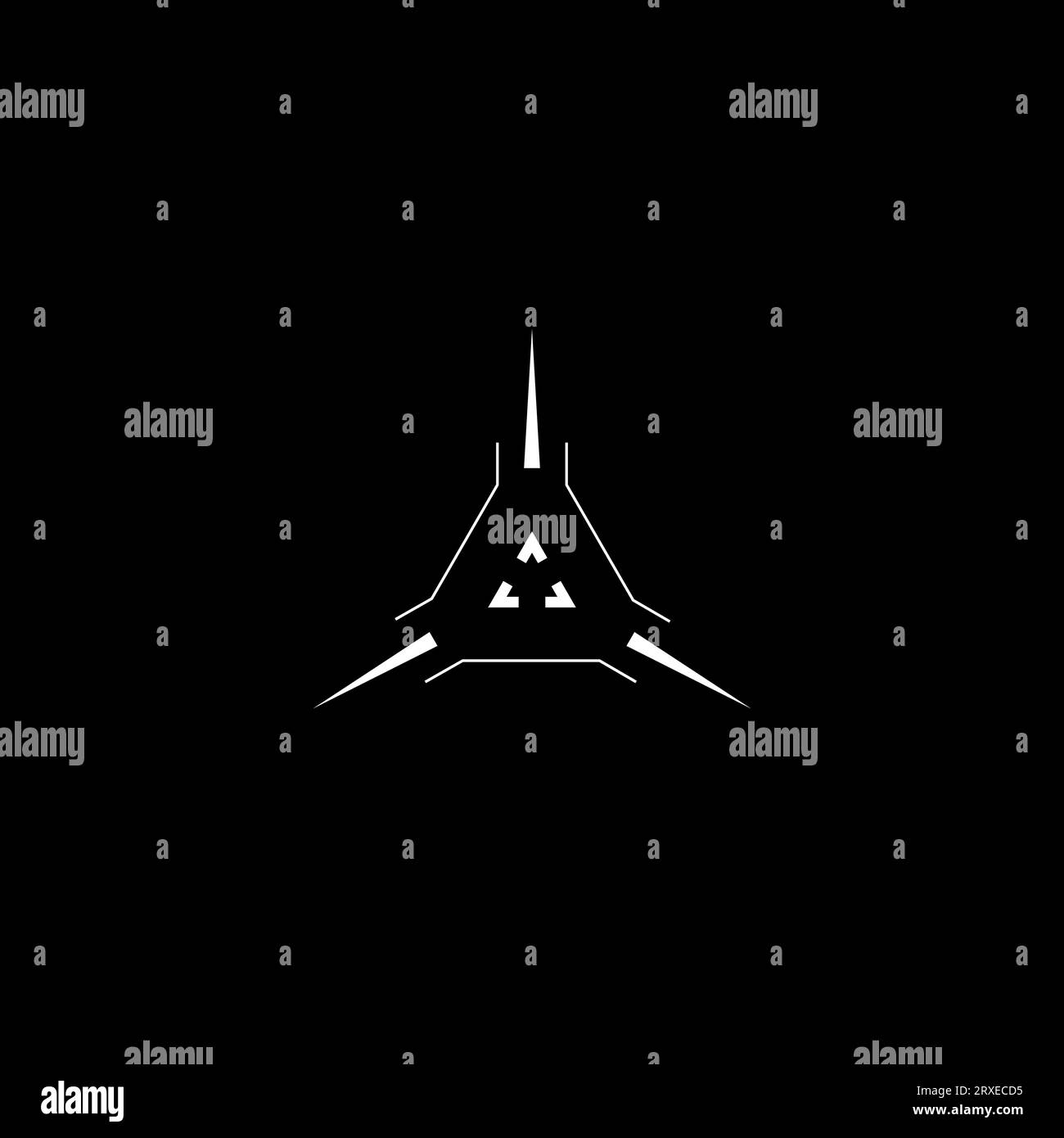 Futuristic GUI triangle target, military aim, tech sight, HUD reticle ...