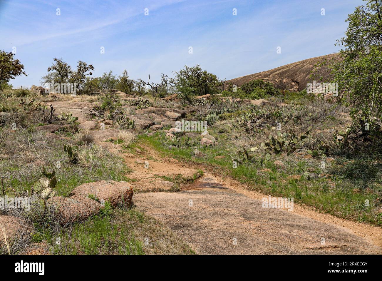 Mountains and hills in the Enchanted Rock State Park, Texas Stock Photo ...