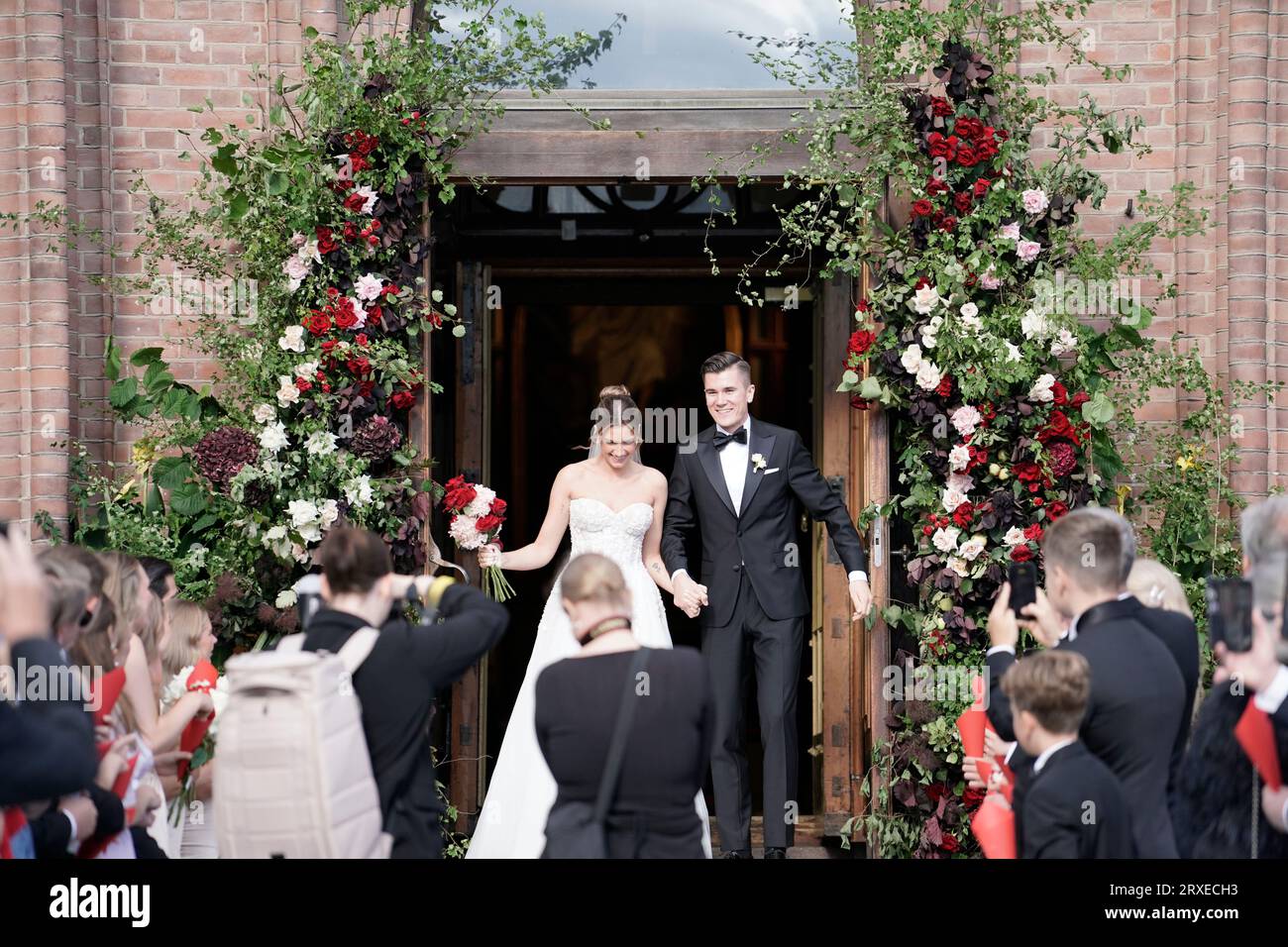 Drammen 20230923.Jakob Ingebrigtsen and Elisabeth Asserson got married ...