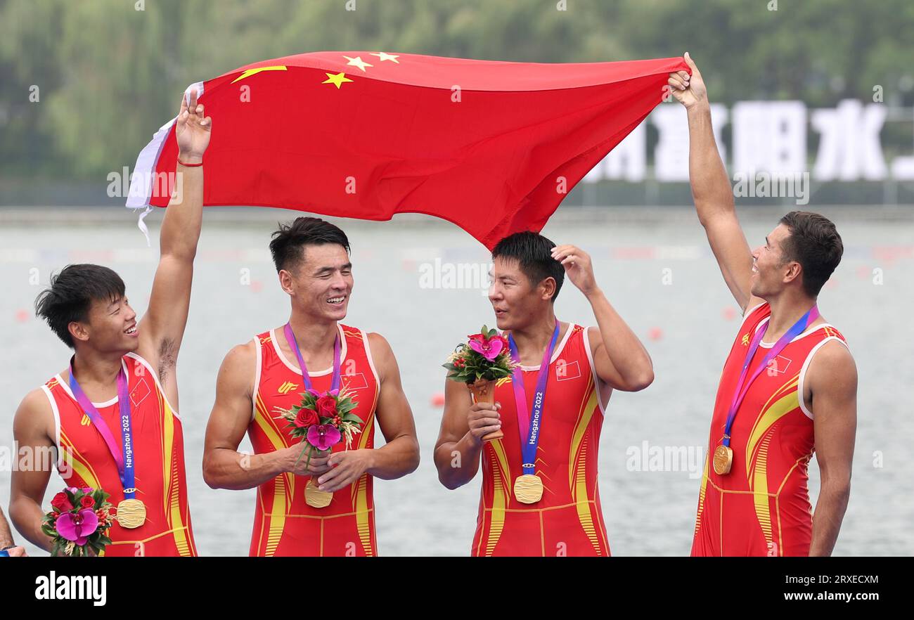 Hangzhou, China's Zhejiang Province. 25th Sep, 2023. Han Wei, Yi Xudi ...