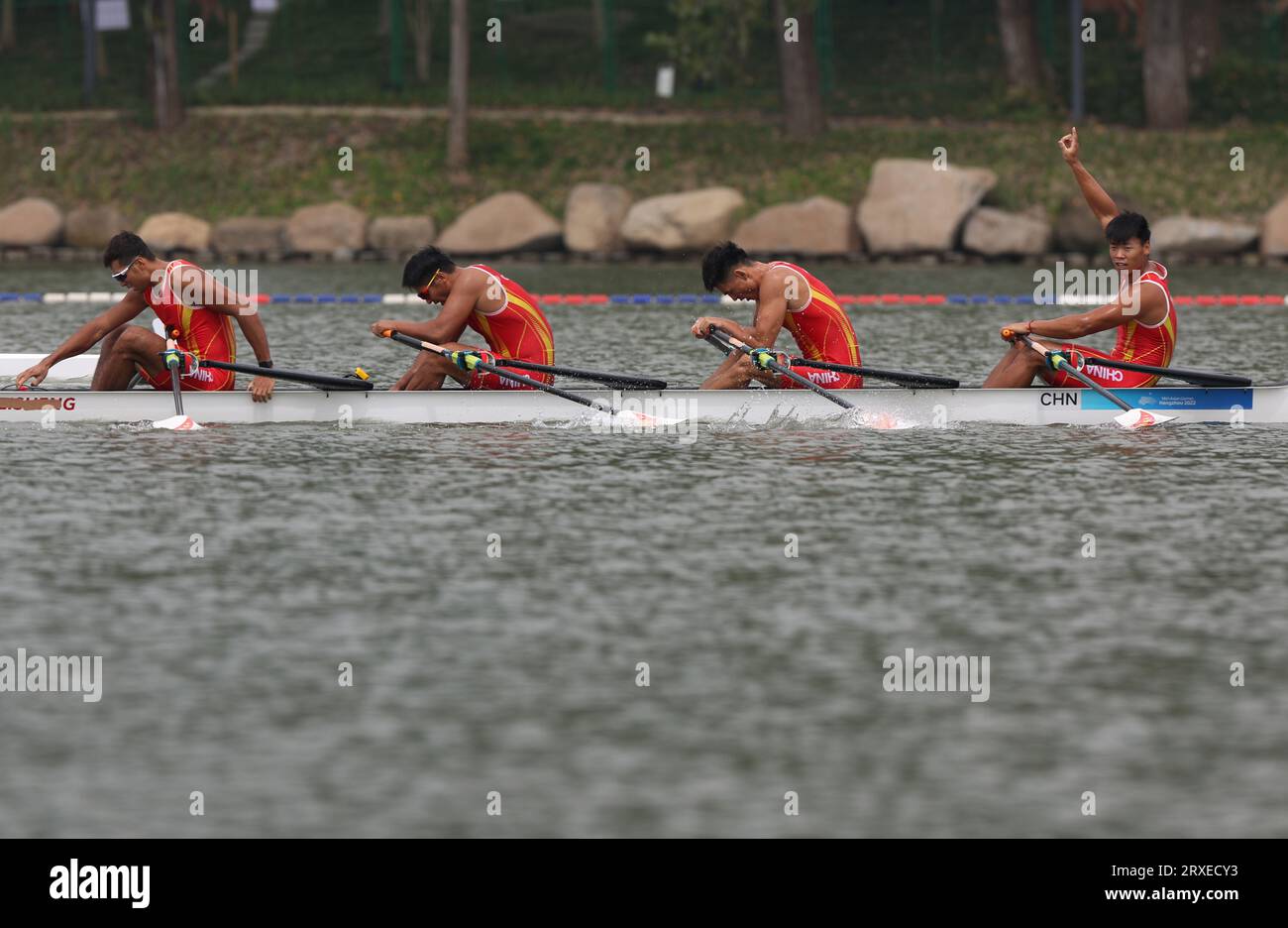 Hangzhou, China's Zhejiang Province. 25th Sep, 2023. Han Wei, Yi Xudi ...