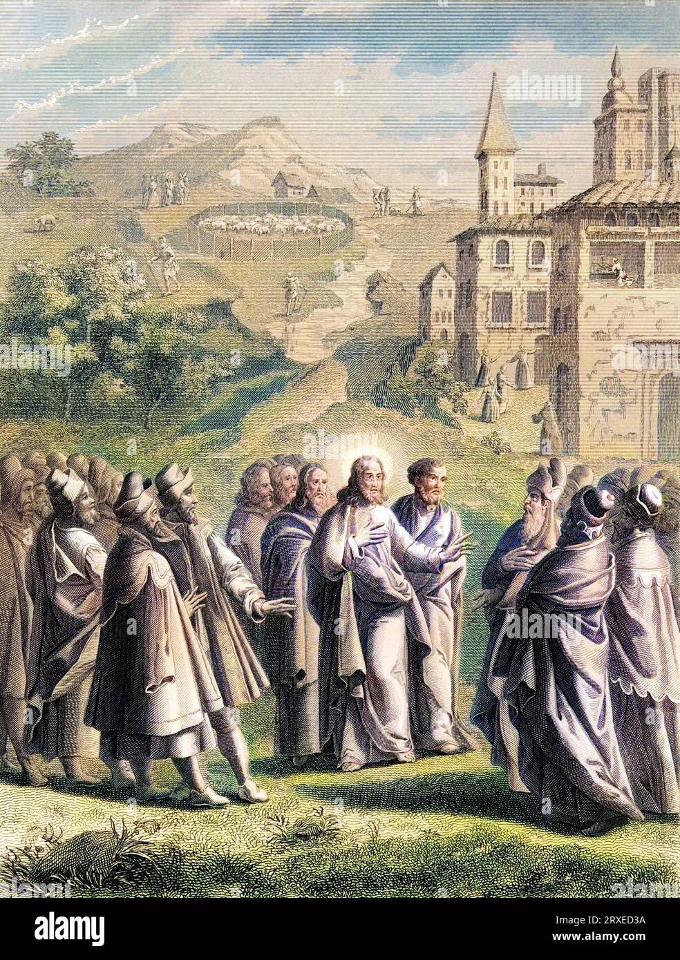 The Parable of the Lost Sheep. Colored Illustration for The life of Our ...