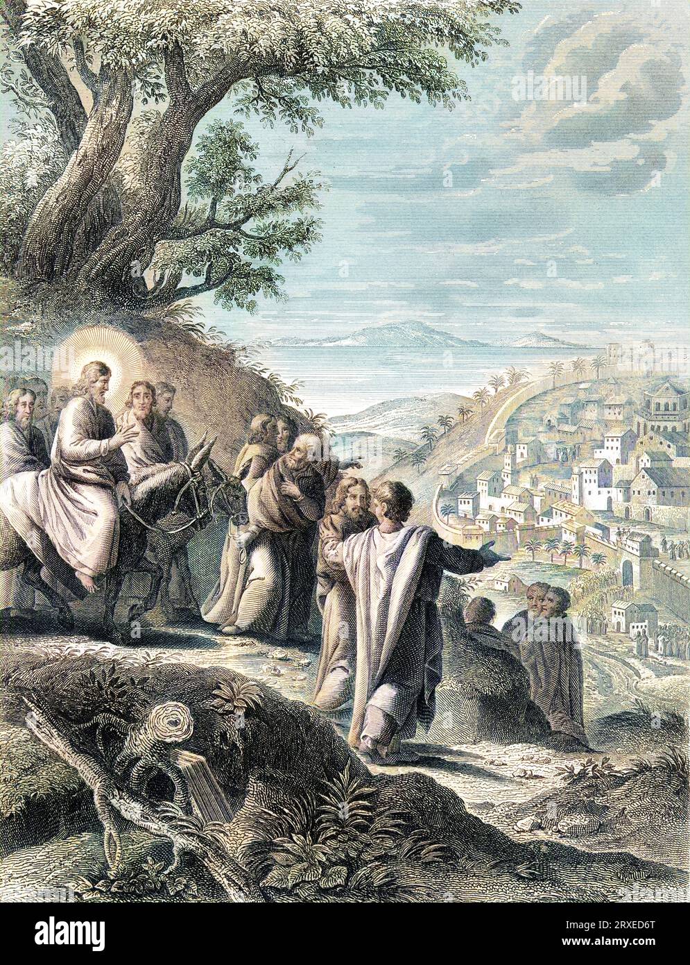 Jesus Weeps over Jerusalem. Colored Illustration for The life of Our ...