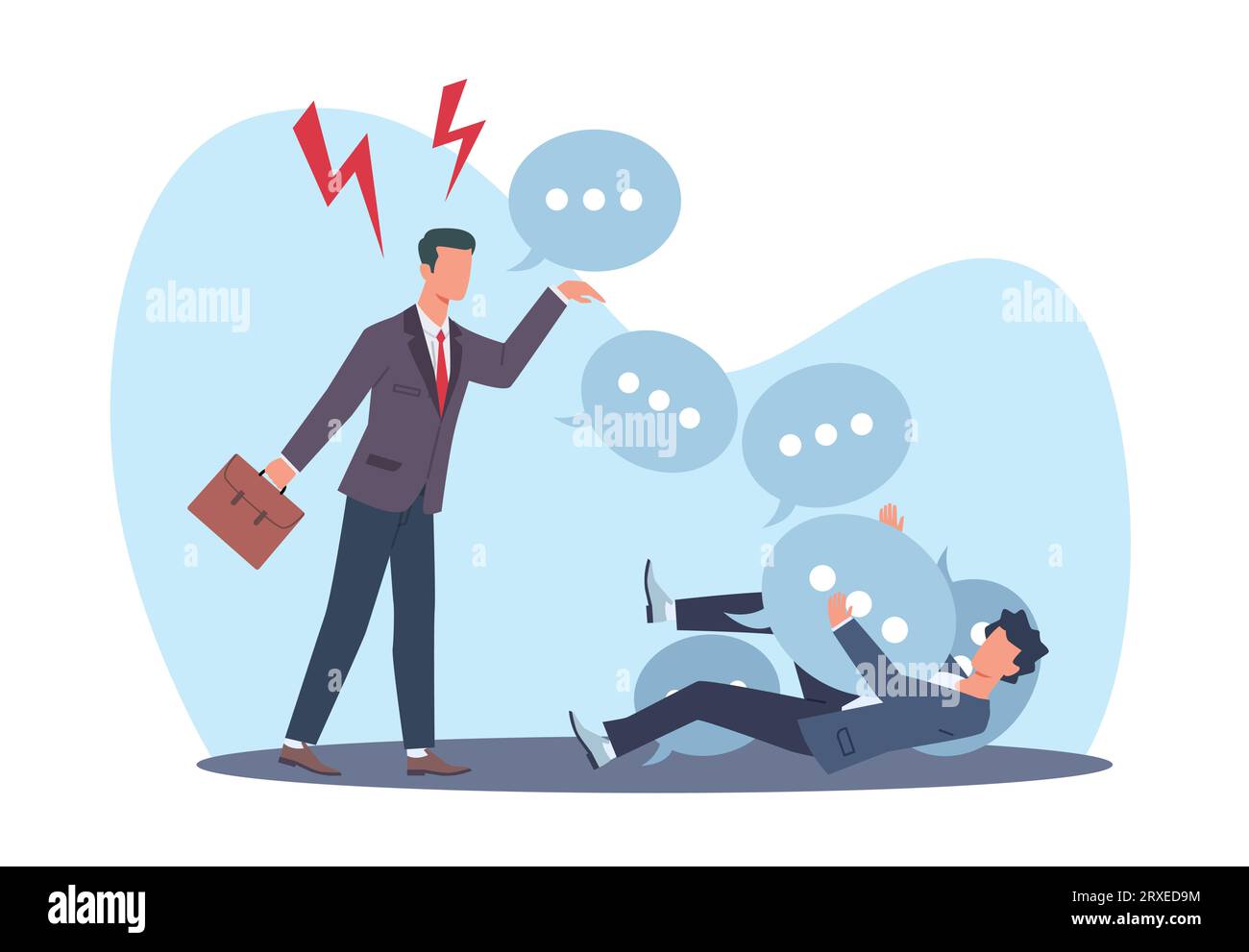 Hate speech, bullying, aggressive businessman yells at coworker ...