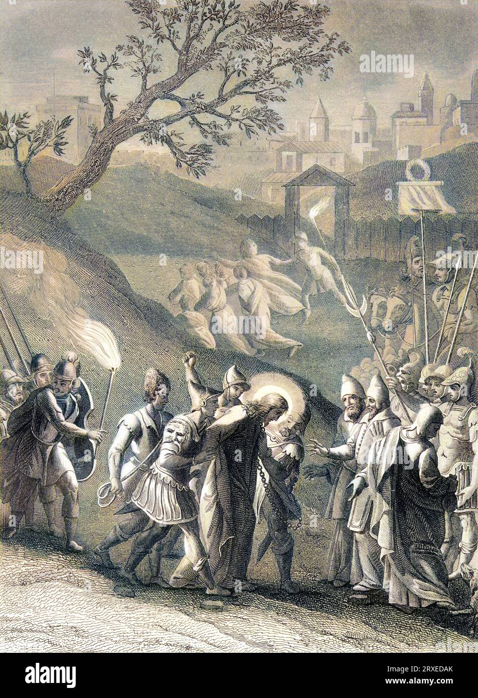 The Arrest of Jesus Christ, Jesus is taken to the High Priest Anne ...