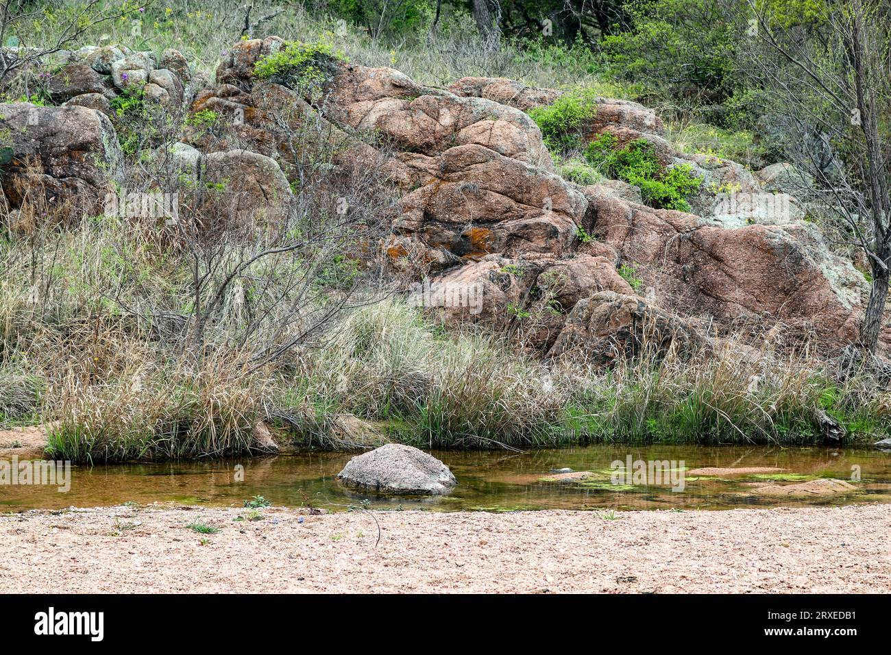 Creeks and streams in the Texas Hill Country, Enchanted Rock State Park ...