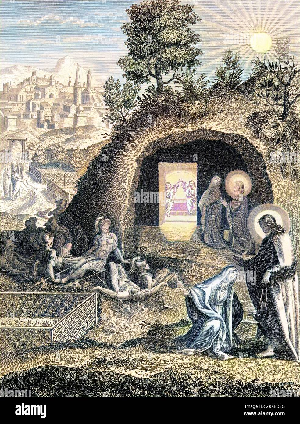 The resurrection, Jesus appearing to Mary Magdalene at the empty tomb ...