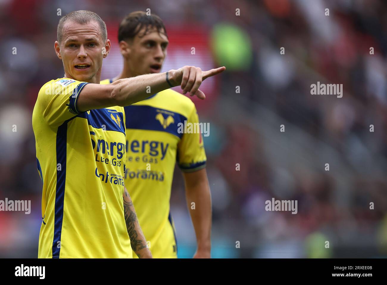 Ondrej Duda of Hellas Verona Fc gestures during the Serie A football ...