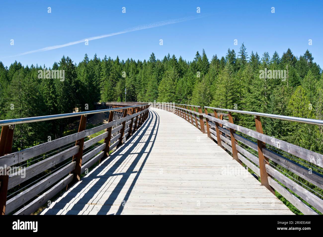 Walkway of the Kinsol Trestle on Vancouver Island, British Columbia ...