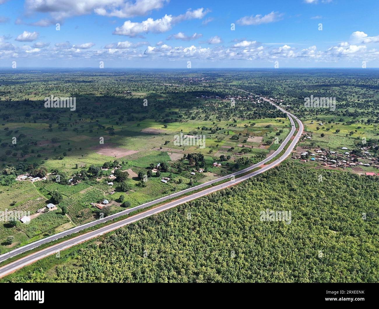 Abuja. 20th Sep, 2023. This aerial photo taken on Sept. 20, 2023 shows ...