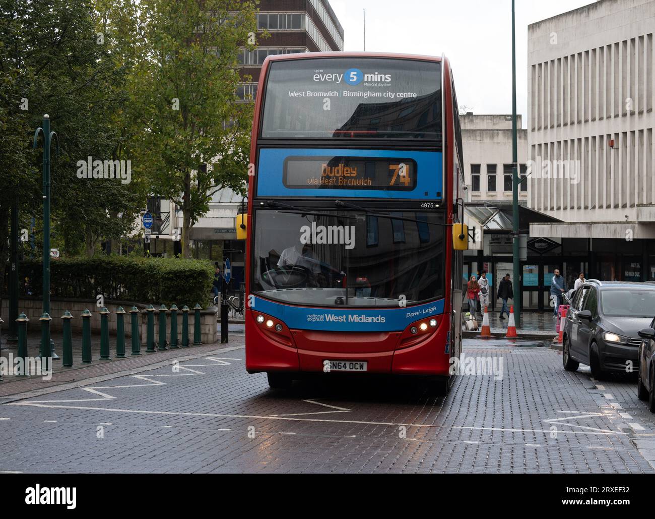 National Express West Midlands bus service 74 at Colmore Circus ...