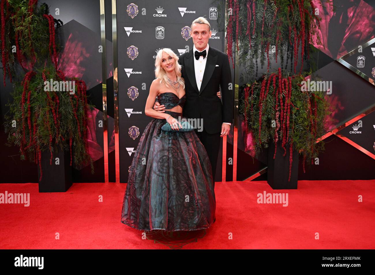 Melbourne, Australia. 25th Sep, 2023. AFL Player Darcy Moore (right ...