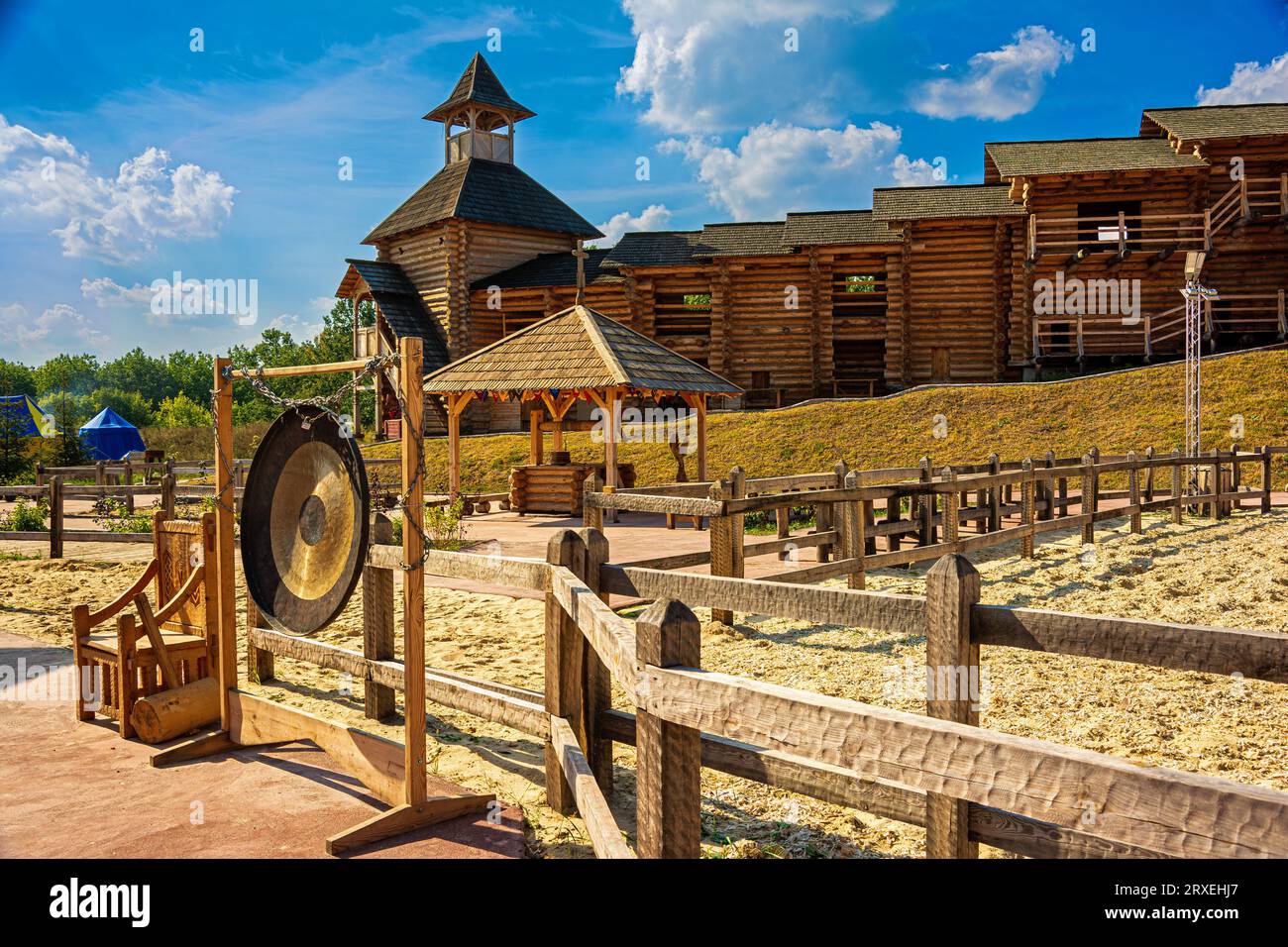 Ancient Slavic buildings. Kopachiv Ukraine Stock Photo - Alamy