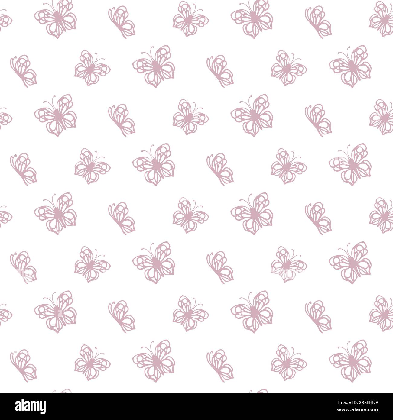 Pink butterfly seamless pattern for textile or wallpaper, vector ...