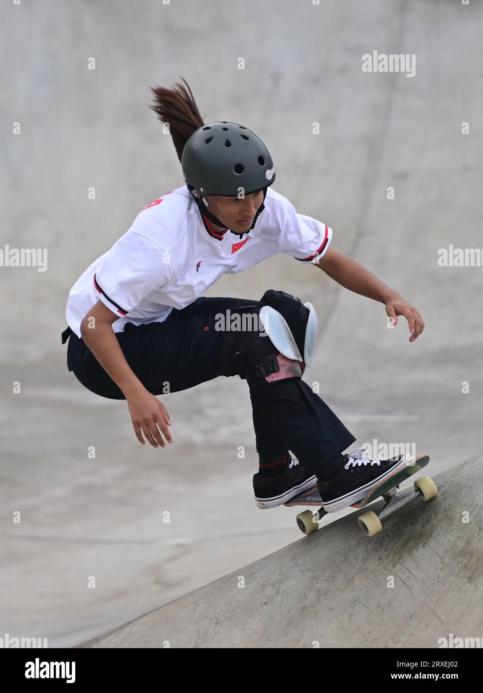 Hangzhou, China. 25th Sep, 2023. Yujuan Li of China is seen in action ...