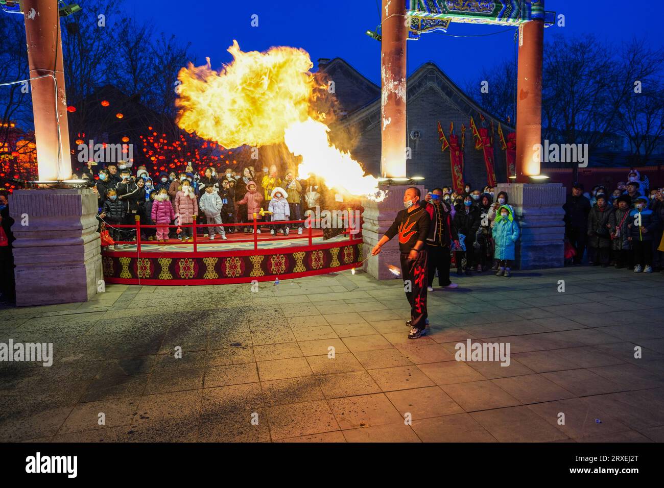 Fengnan City, China - February 4, 2023: Spitfire Acrobatic Performance ...