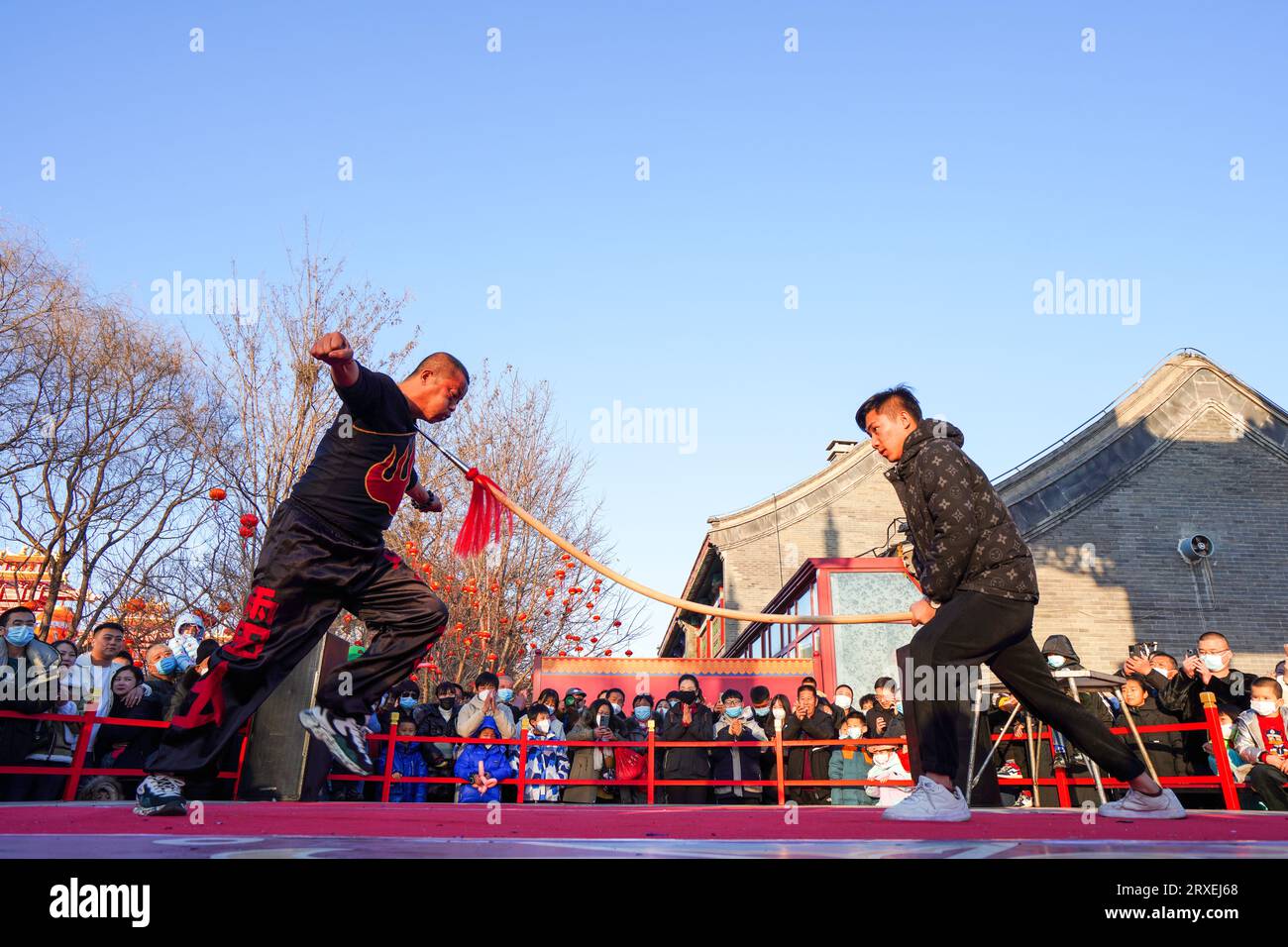 Fengnan City, China - February 4, 2023: Silver Gun Throat Acrobatics ...