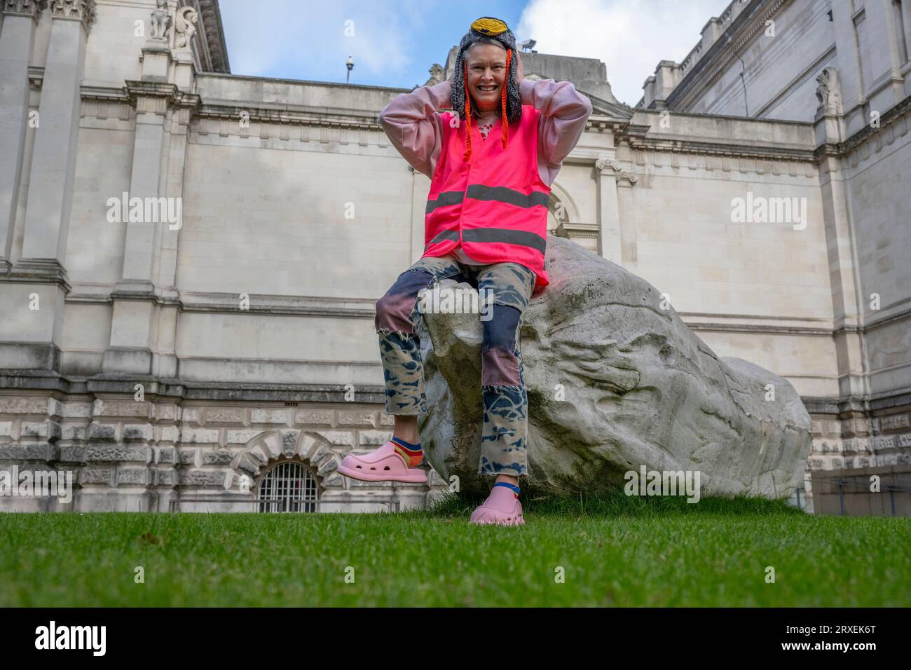 Tate Britain, London, UK. 25th Sep, 2023. Sarah Lucas is photographed ...