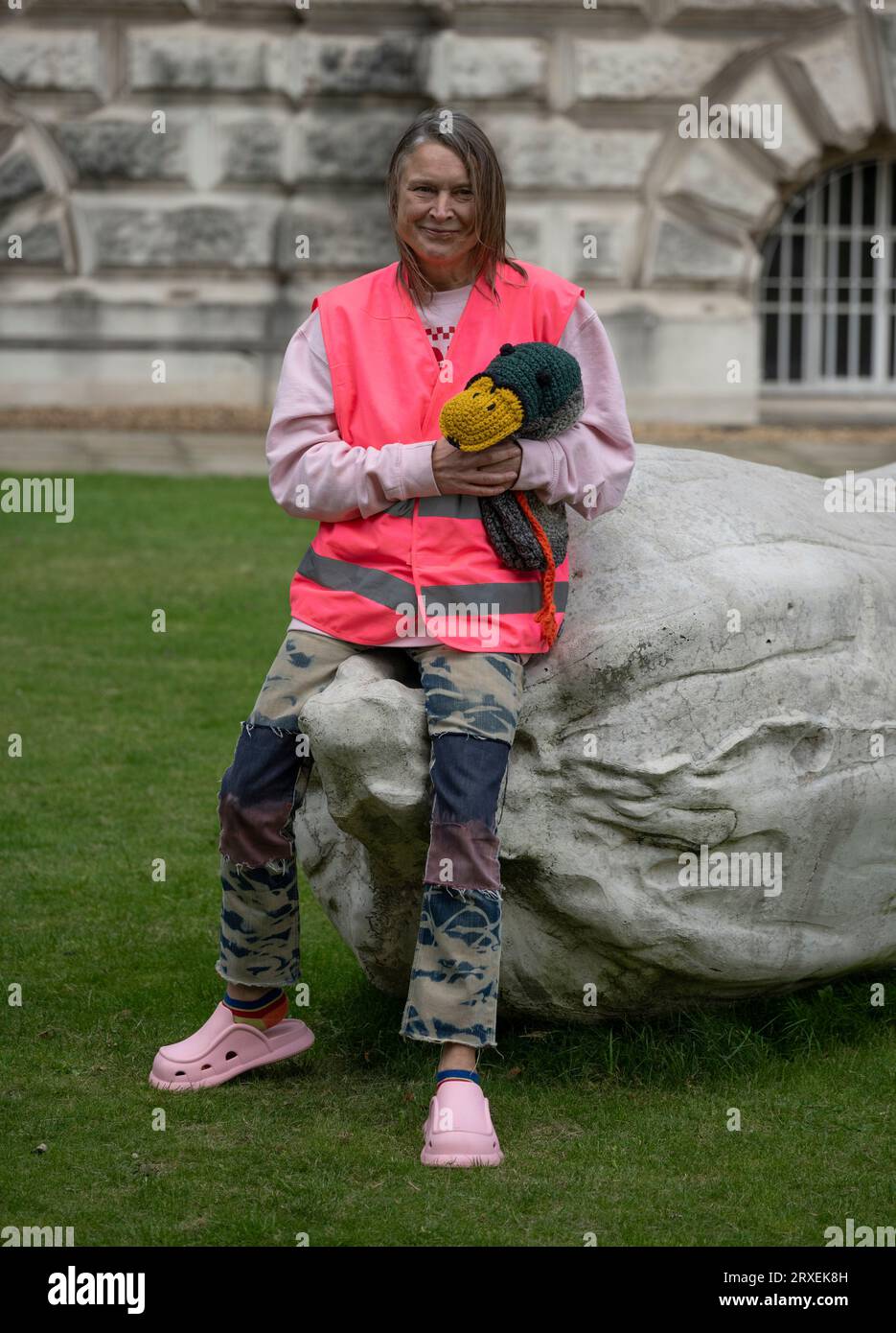 Tate Britain, London, UK. 25th Sep, 2023. Sarah Lucas is photographed ...