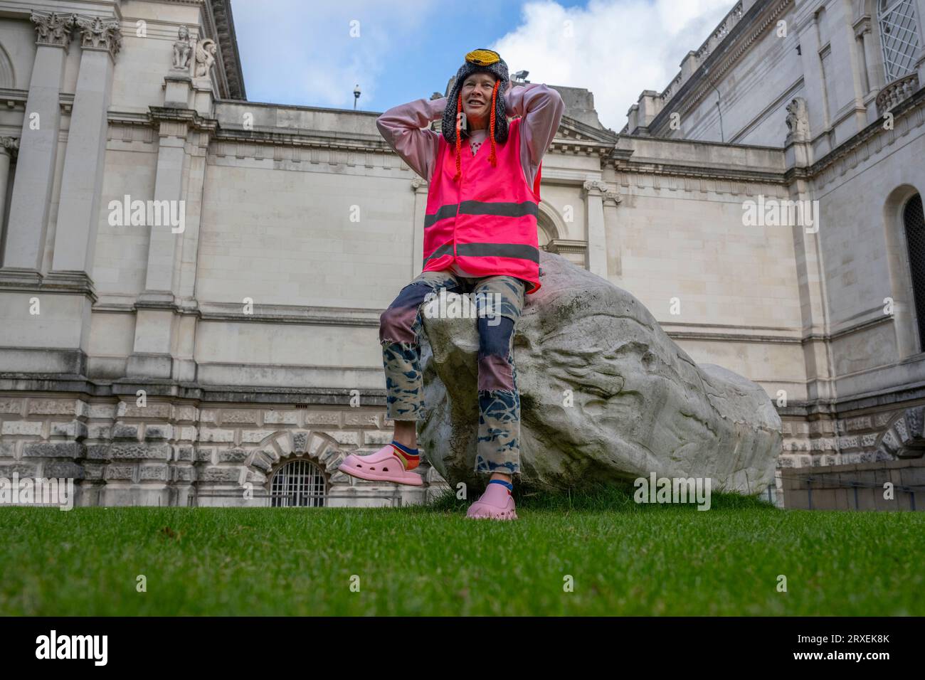 Tate Britain, London, UK. 25th Sep, 2023. Sarah Lucas is photographed ...