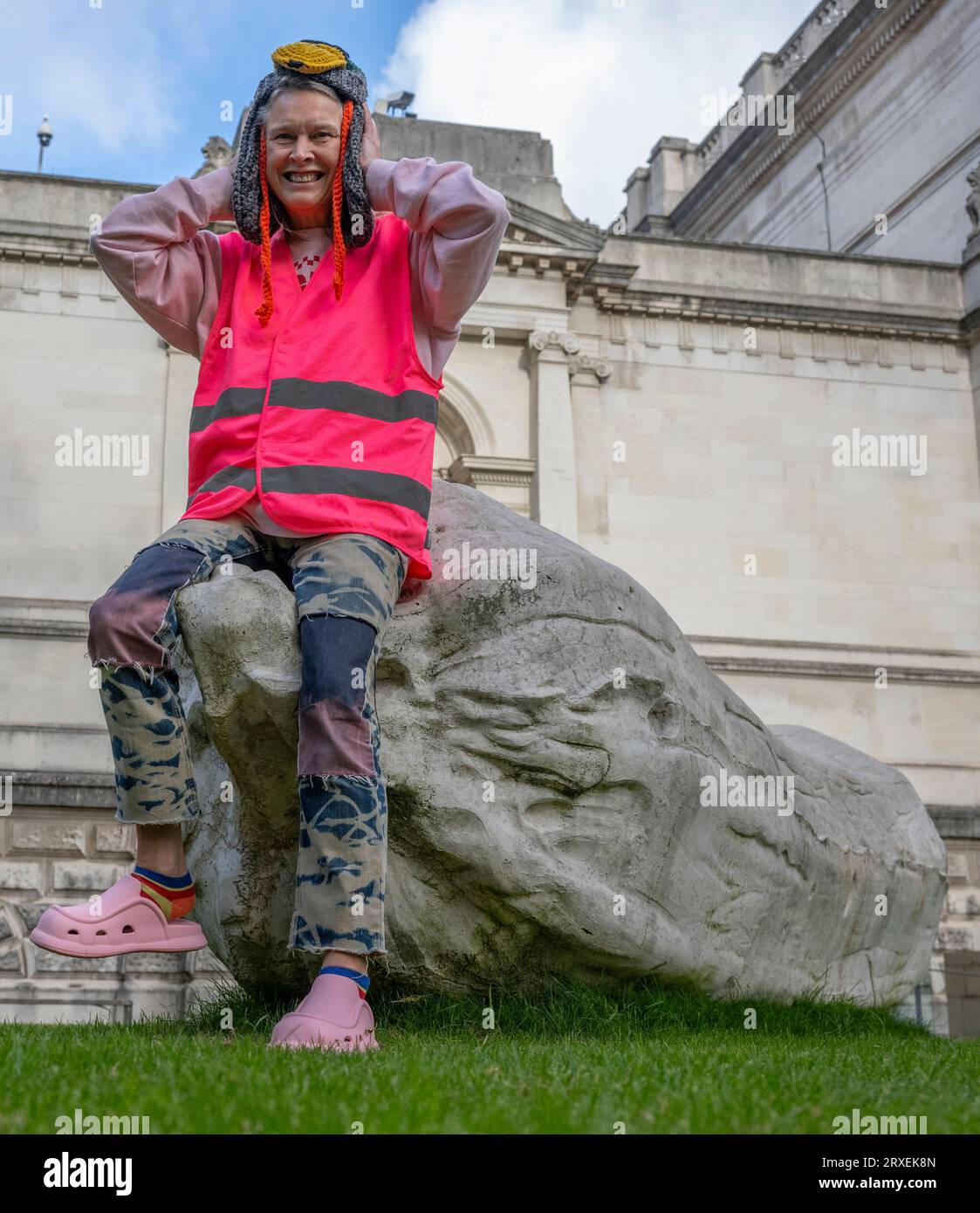 Tate Britain, London, UK. 25th Sep, 2023. Sarah Lucas is photographed ...