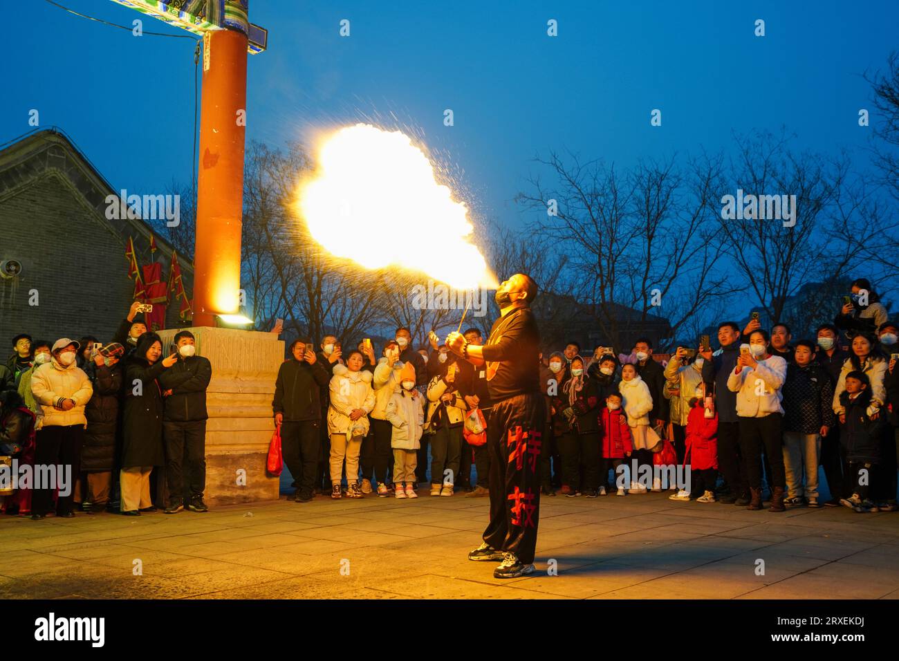 Fengnan City, China - February 5, 2023: Spitfire Acrobatic Performance ...