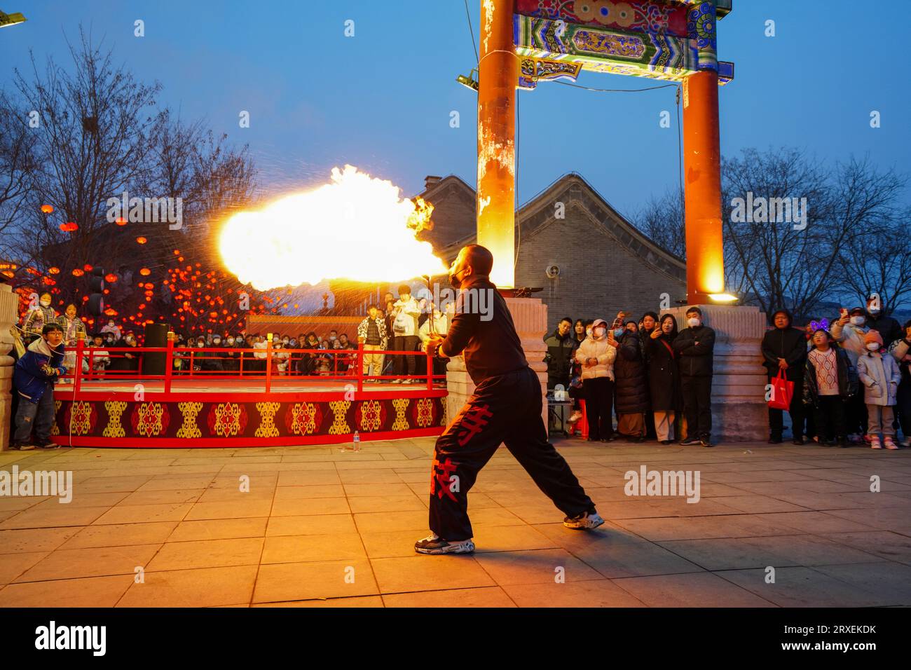 Fengnan City, China - February 5, 2023: Spitfire Acrobatic Performance ...