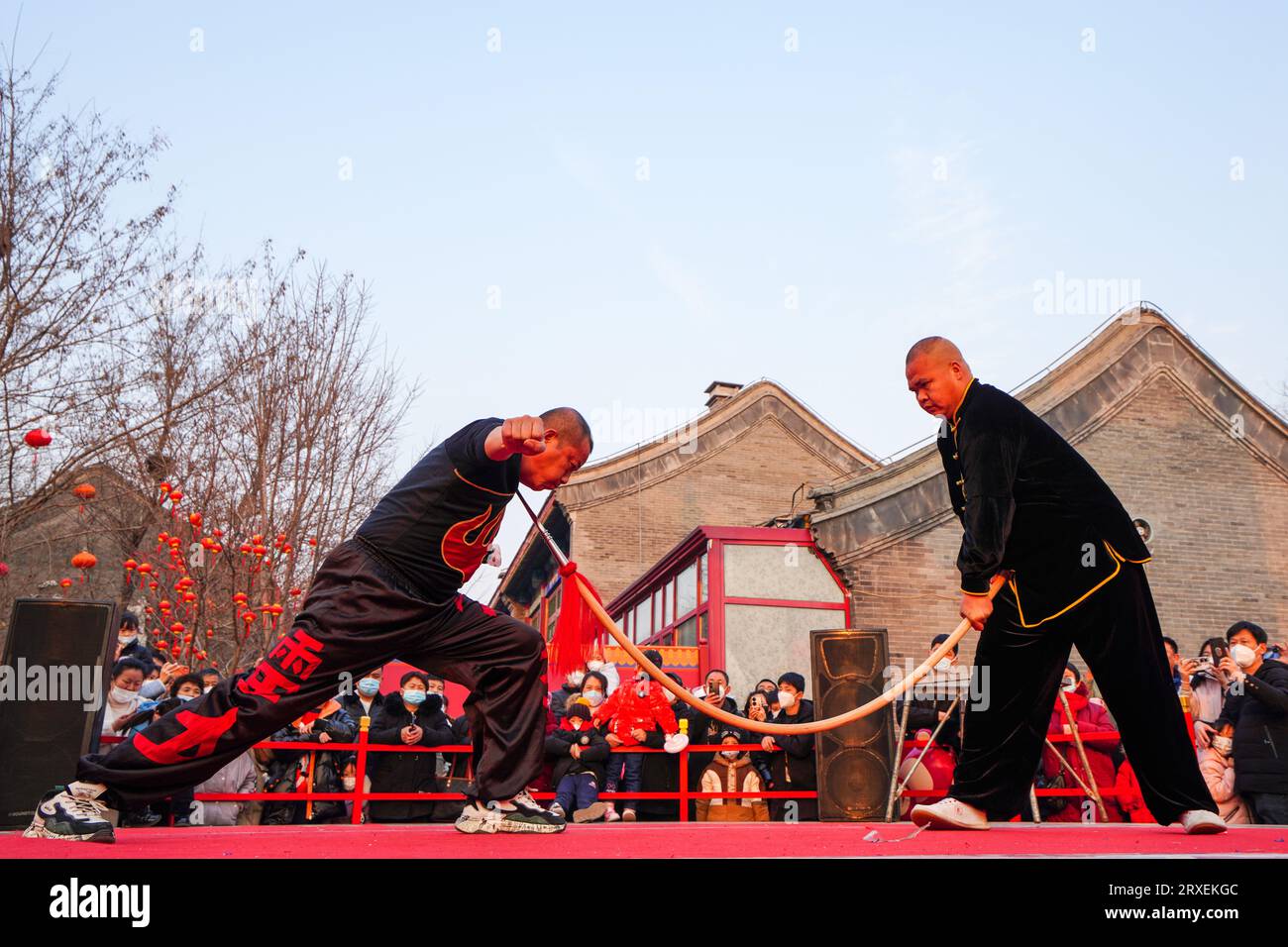 Fengnan City, China - February 5, 2023: Silver Gun Throat Acrobatics ...
