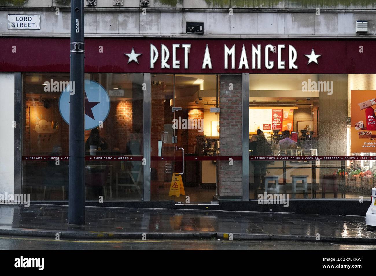 Pret a Manger outlet on Lord Street Liverpool Stock Photo - Alamy