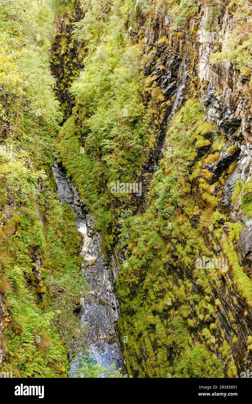 Corrieshalloch Gorge Braemore junction Scotland the Abhainn Droma river ...