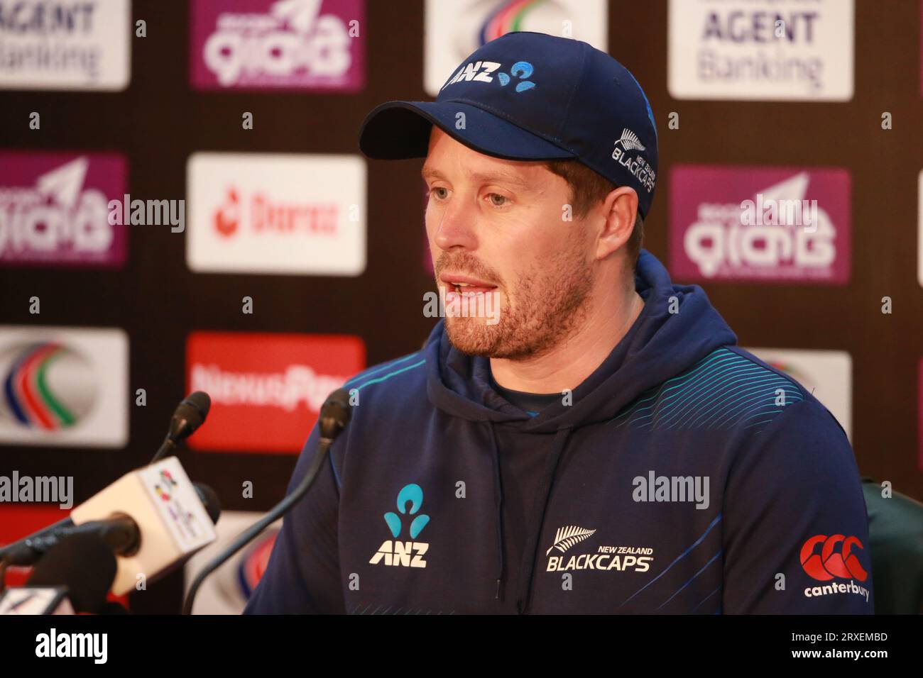 Henry Nicholls, New Zealand cricketer attends pre-match press ...