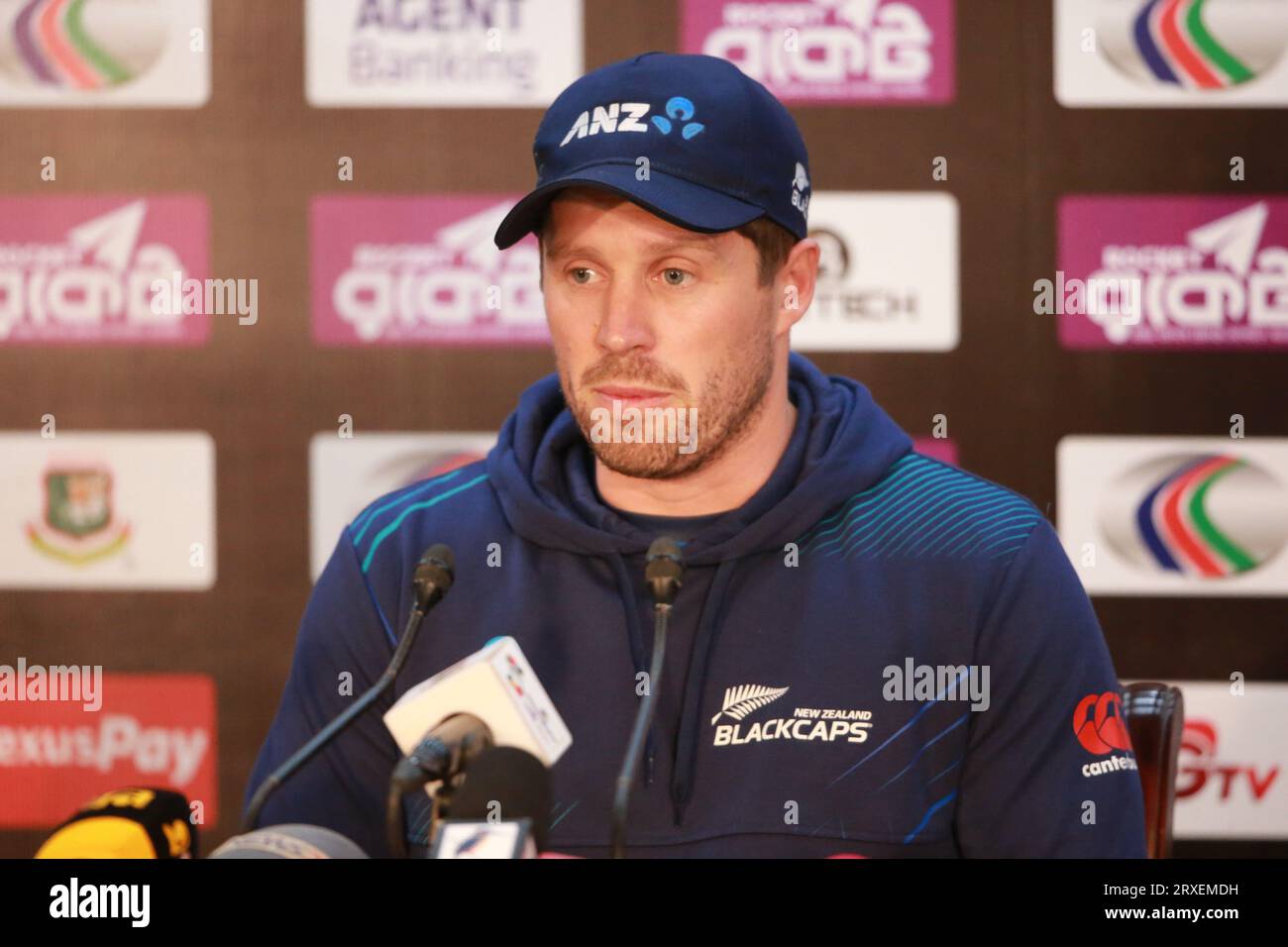 Henry Nicholls, New Zealand cricketer attends pre-match press ...