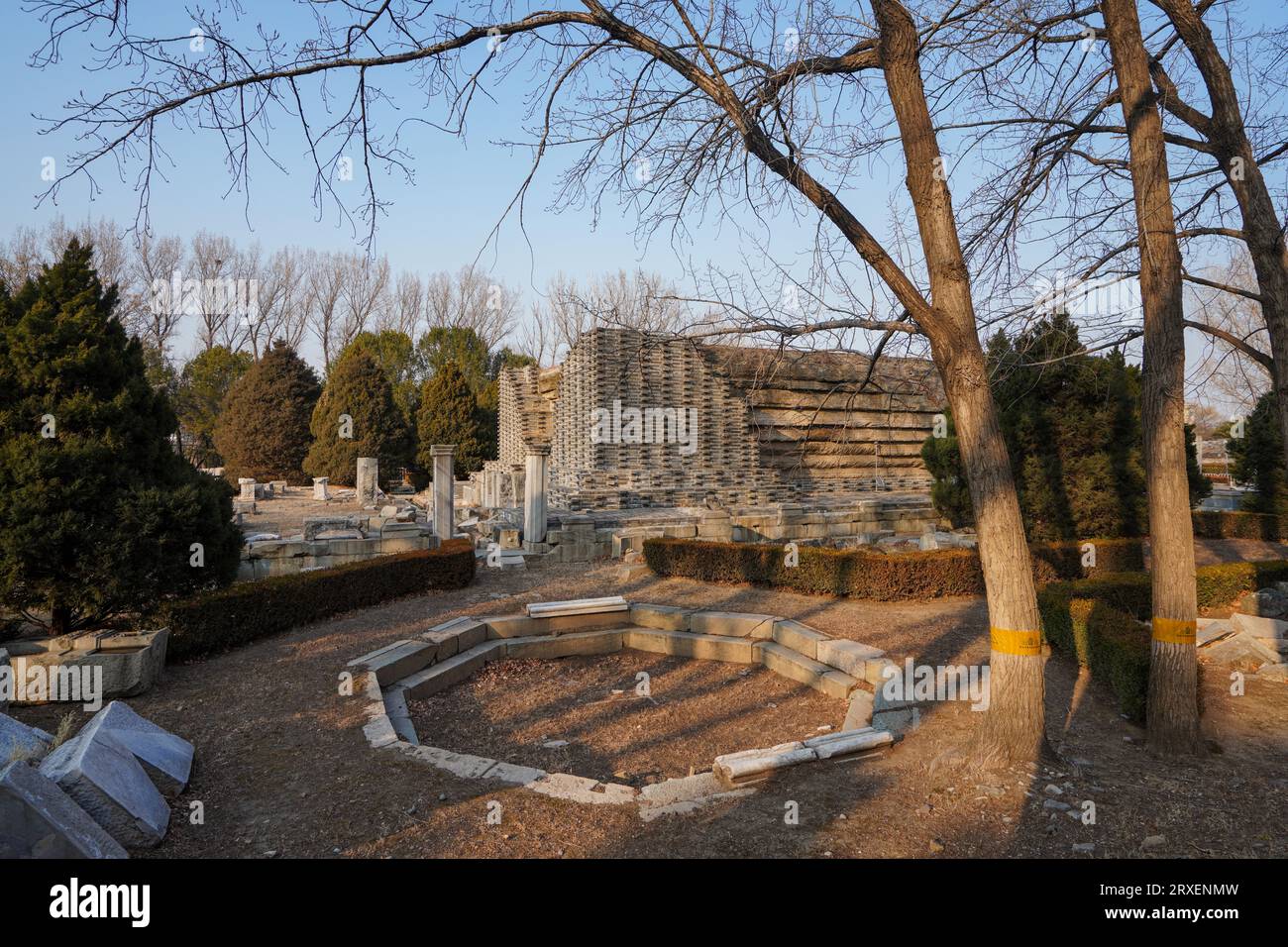 Beijing China, February 15, 2023: Western Tower Scenic Area Haiyantang ...