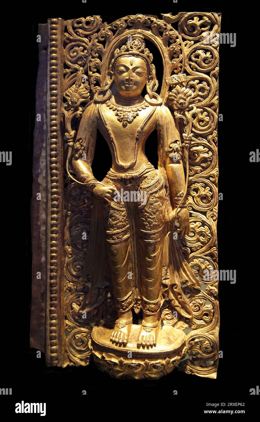 The Bodhisattva Manjushri ,Lord of Wisdom.Fragment of a Halo.Tibet 1600 ...