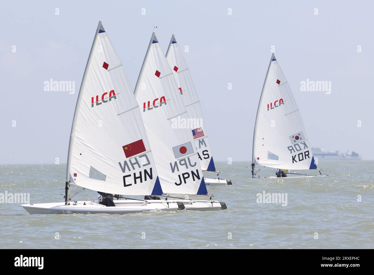 Ningbo, China's Zhejiang Province. 25th Sep, 2023. Sailors compete ...