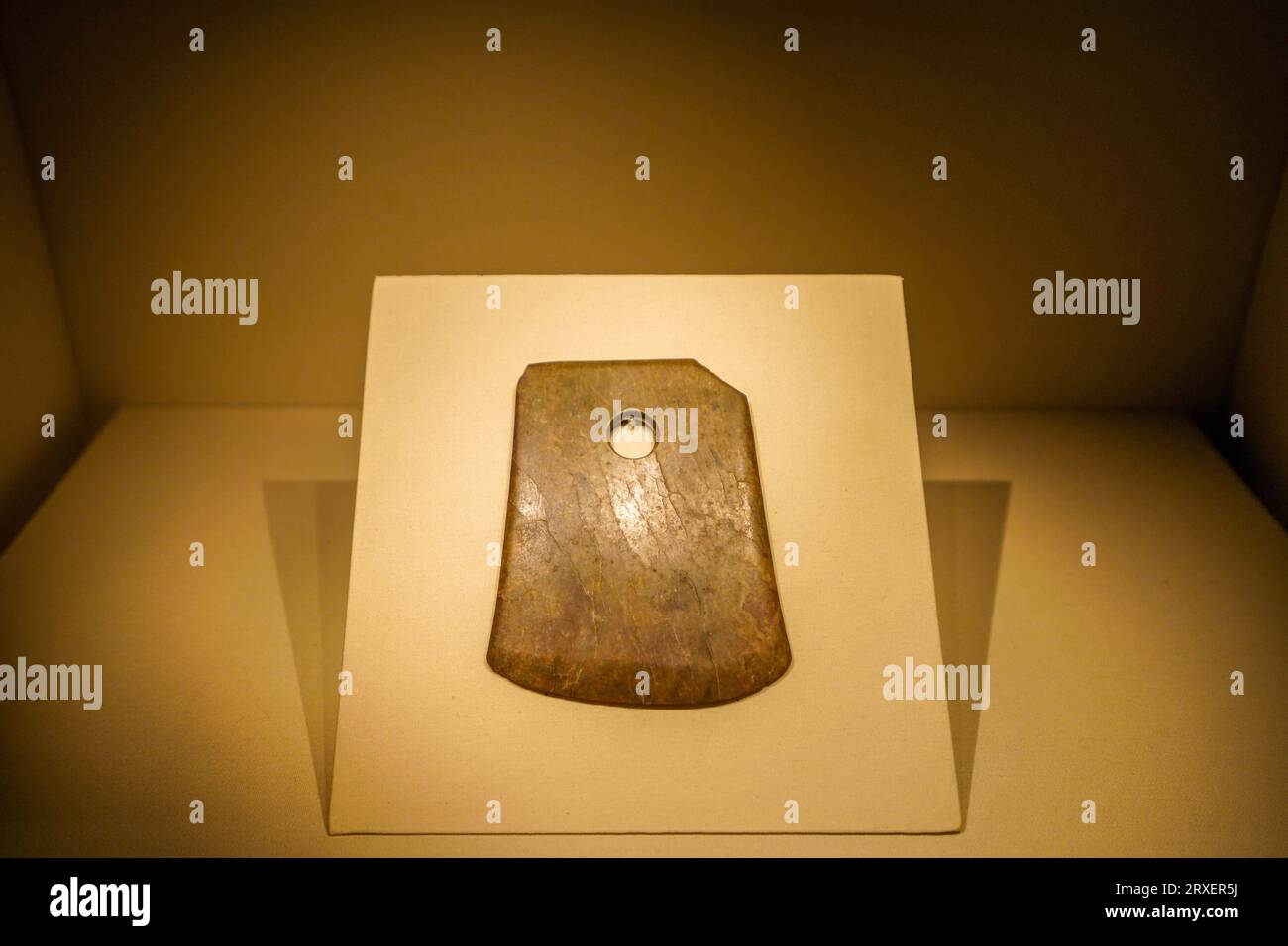Beijing China, February 16, 2023: Longshan culture Jade Yue in the ...