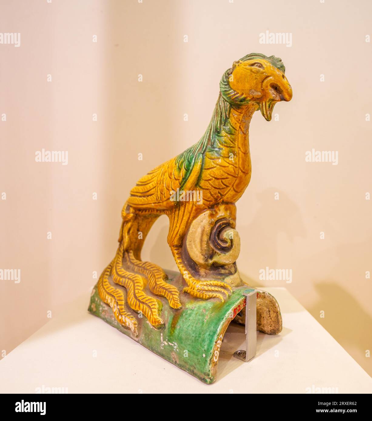 Beijing China, February 16, 2023: Ming Dynasty Yellow Green Glazed ...