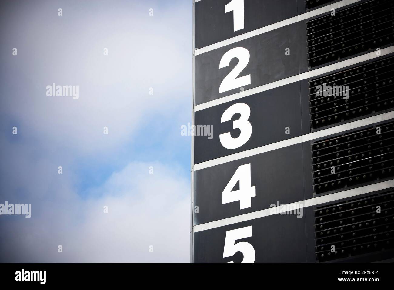 Numbers on a scoreboard Stock Photo - Alamy