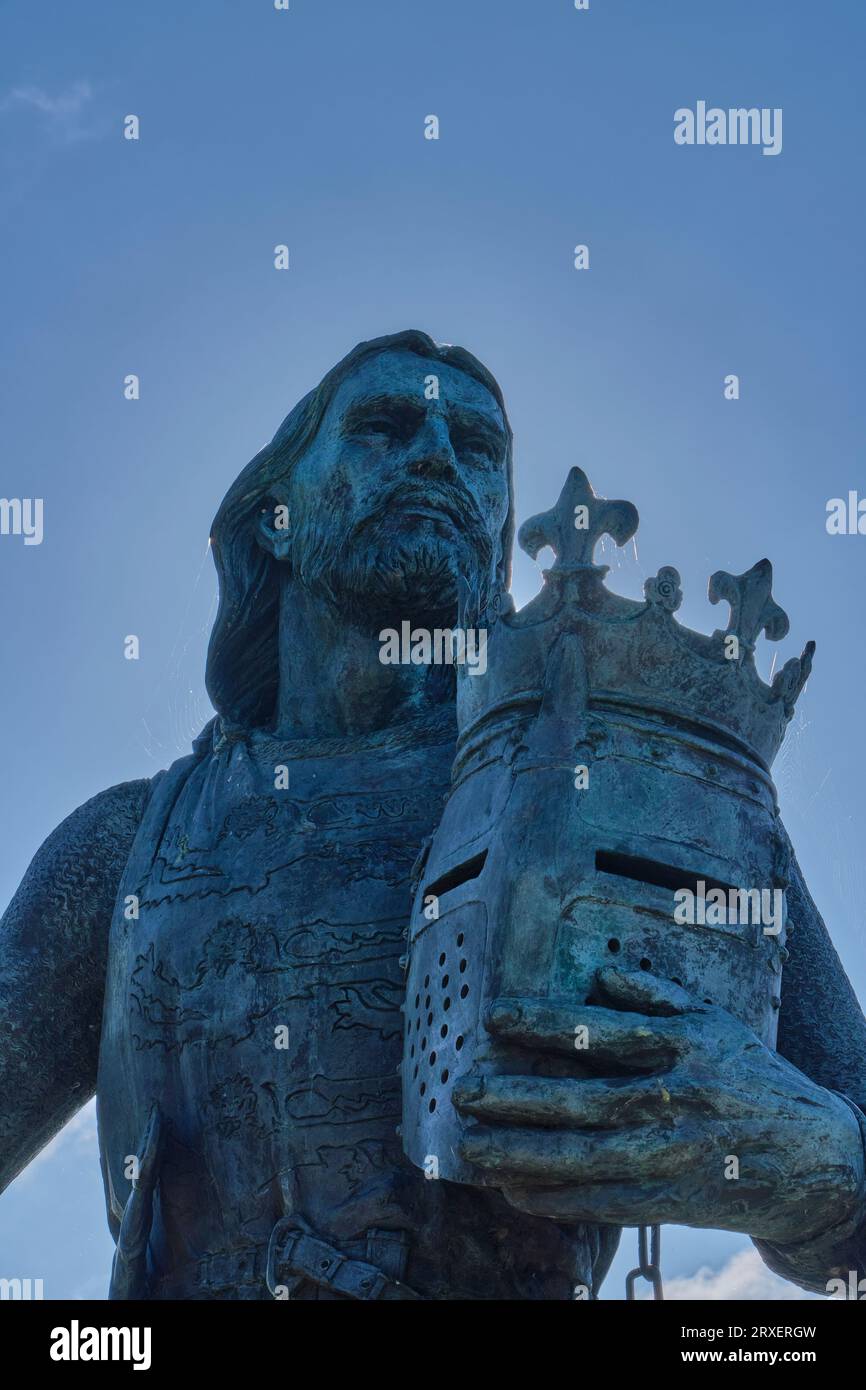King Edward I statue at Burgh-by-Sands, Carlisle, Cumbria Stock Photo ...