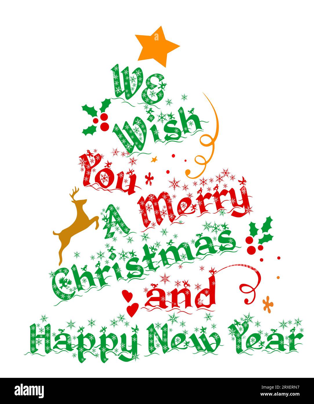 we wish you a merry christmas and happy new year Stock Photo - Alamy