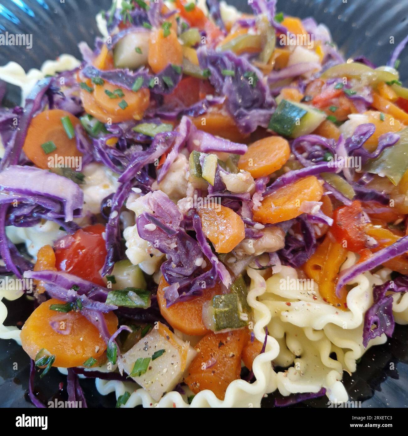 Vegetable pasta, France Stock Photo - Alamy